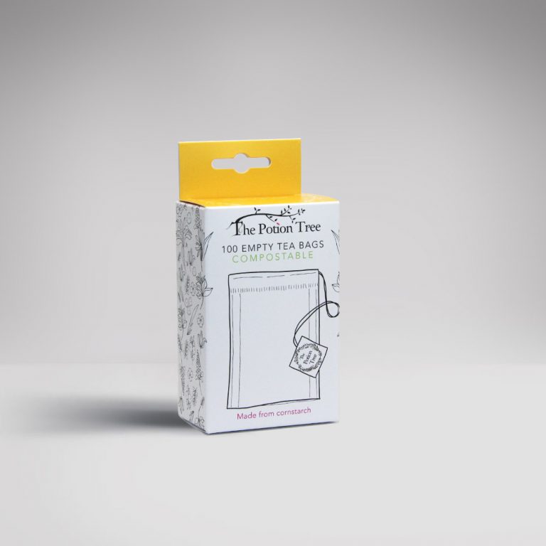 100 Empty tea bags • compostable, made from corn starch